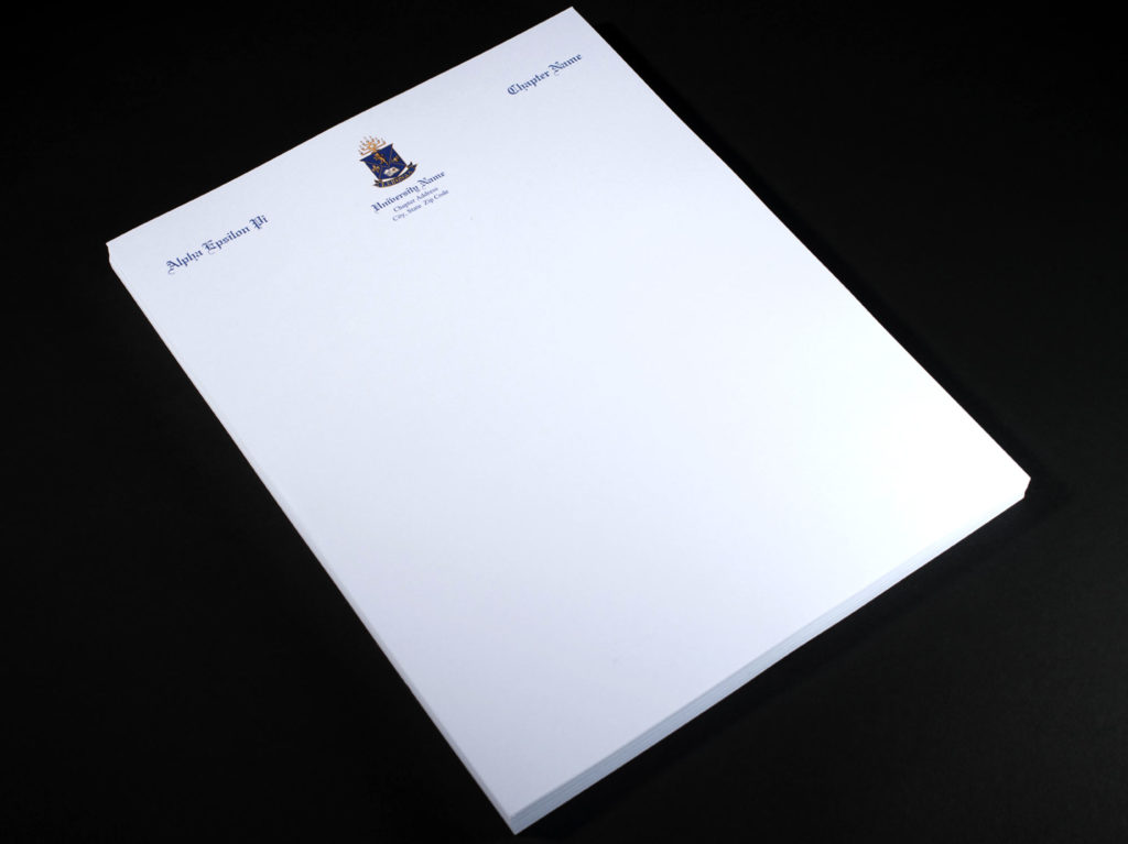 Business Size Letterhead Alpha Epsilon Pi | GreekStation