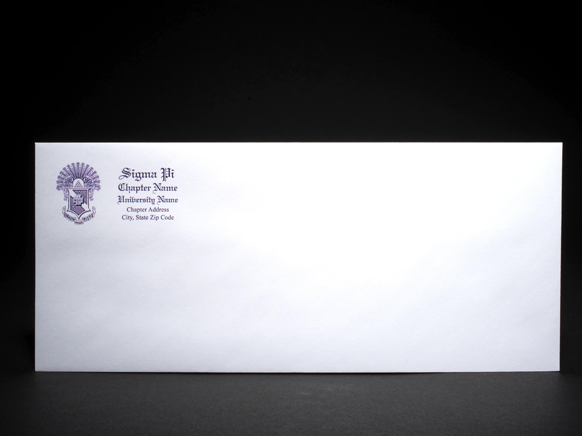 Business Size Envelopes Sigma Pi | GreekStation
