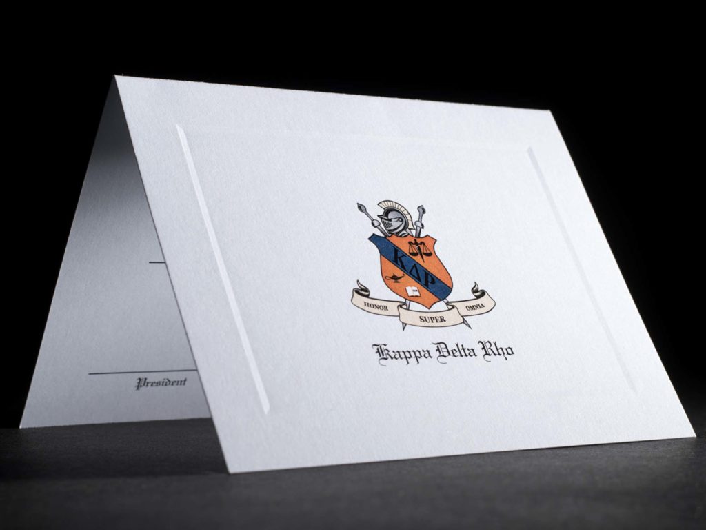 Bid Day Cards Kappa Delta Rho | GreekStation