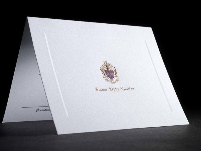 Engraved Bid Day Cards Sigma Alpha Epsilon | GreekStation