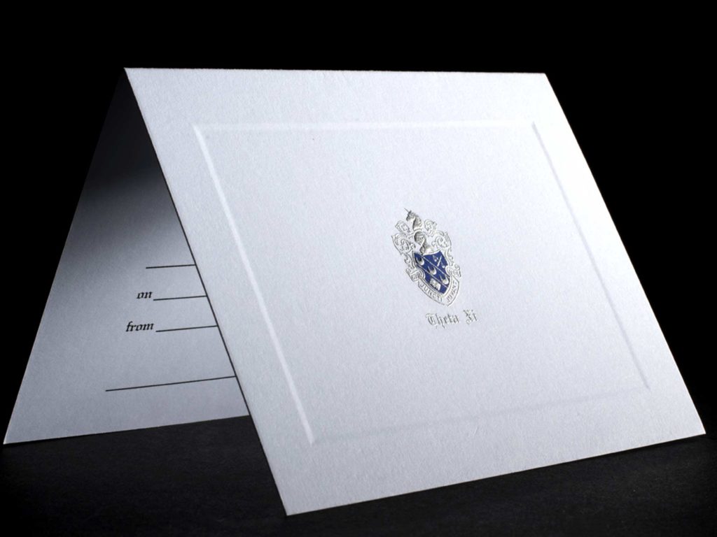 Engraved Invitations Theta Xi | GreekStation