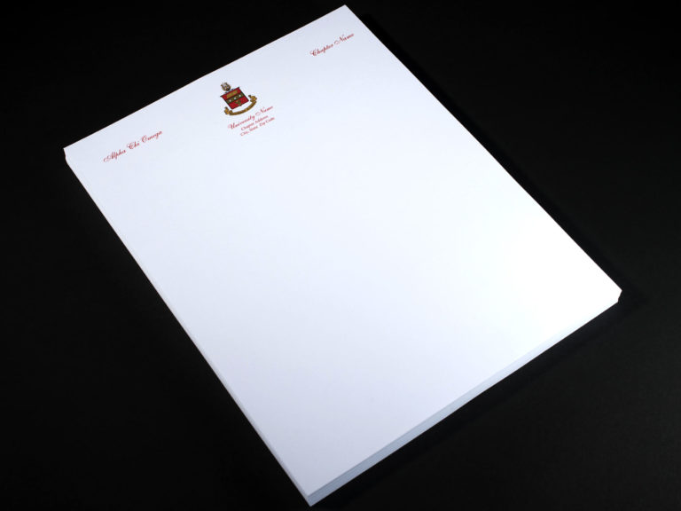 Business Size Letterhead Alpha Chi Omega | GreekStation