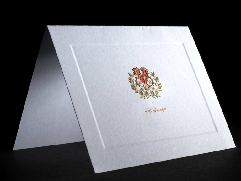 Engraved Notecards Chi Omega | GreekStation