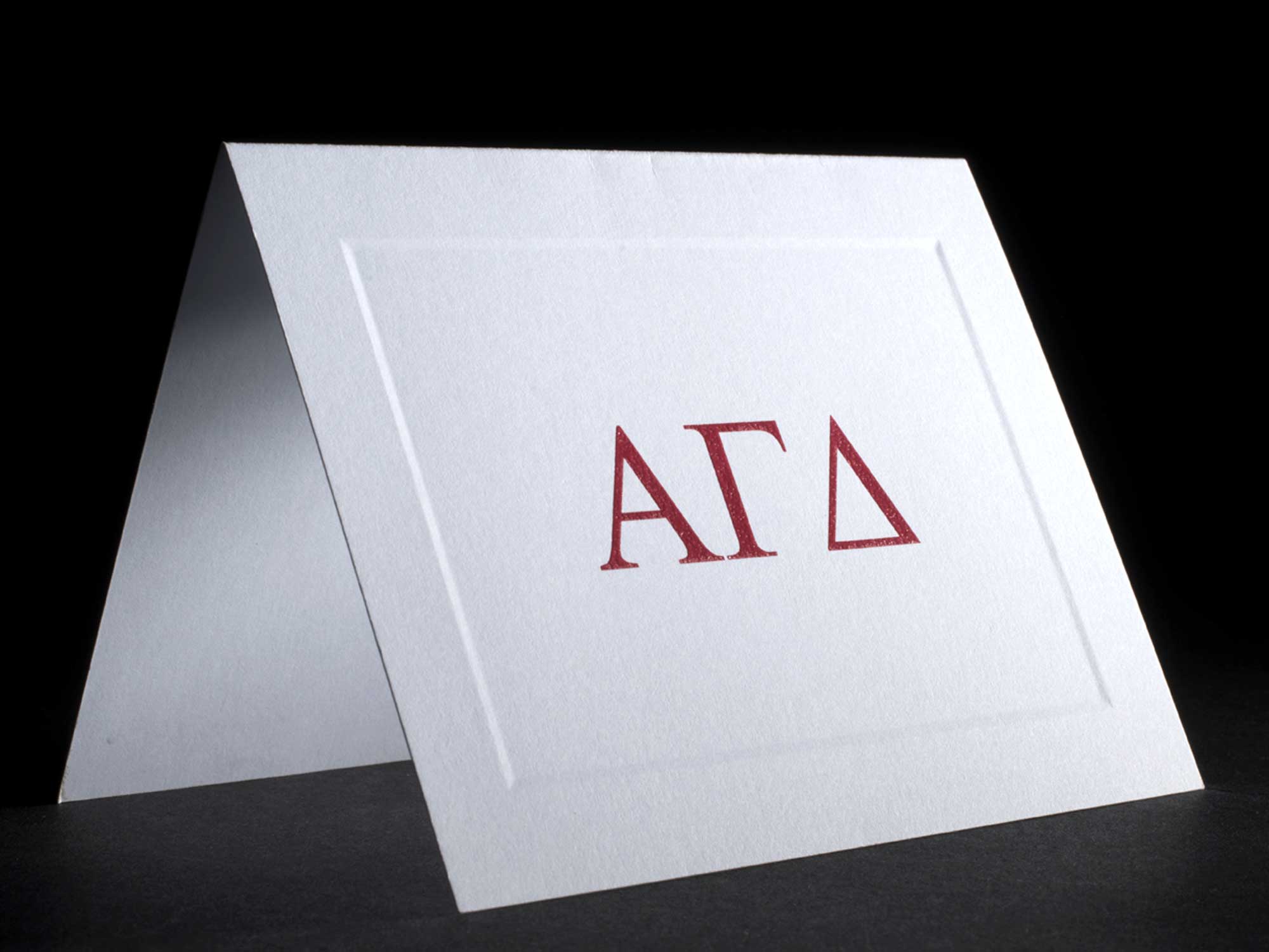 Raised Greek Letter Notecards Alpha Gamma Delta | GreekStation