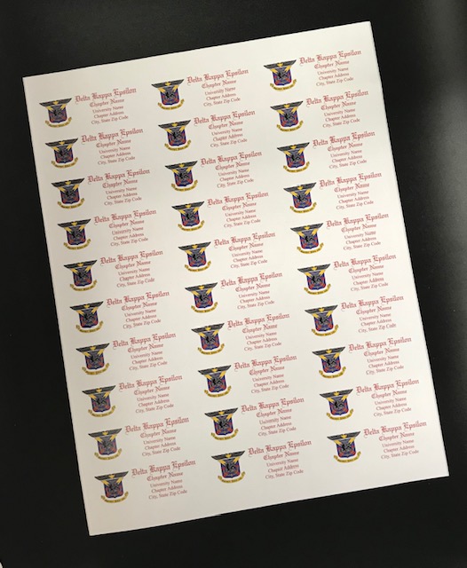 Address Labels Delta Kappa Epsilon | GreekStation