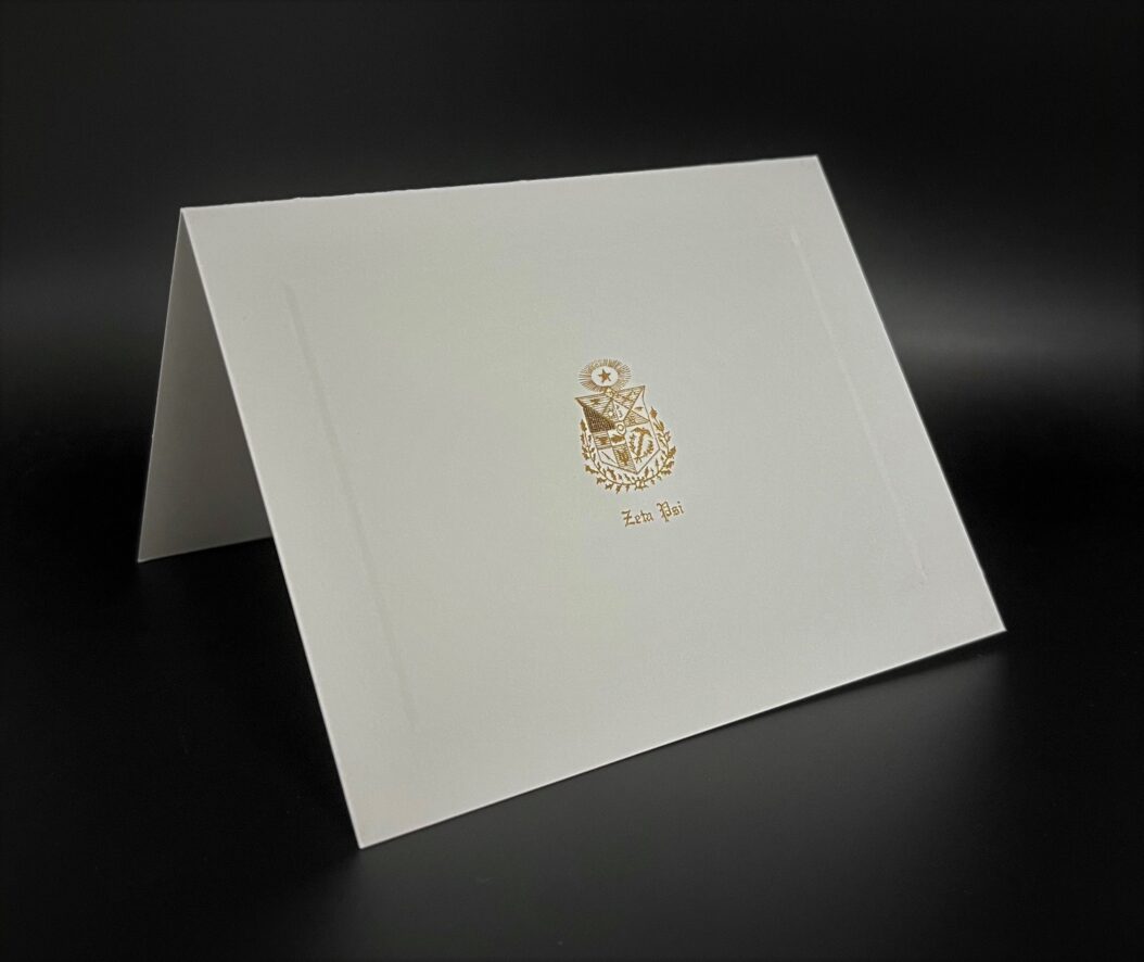 Engraved Bid Day Cards Zeta Psi | GreekStation
