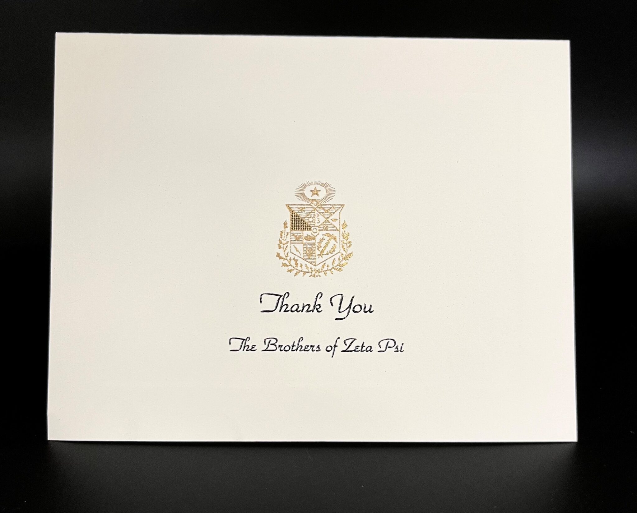 Engraved Thank You Cards Zeta Psi | GreekStation