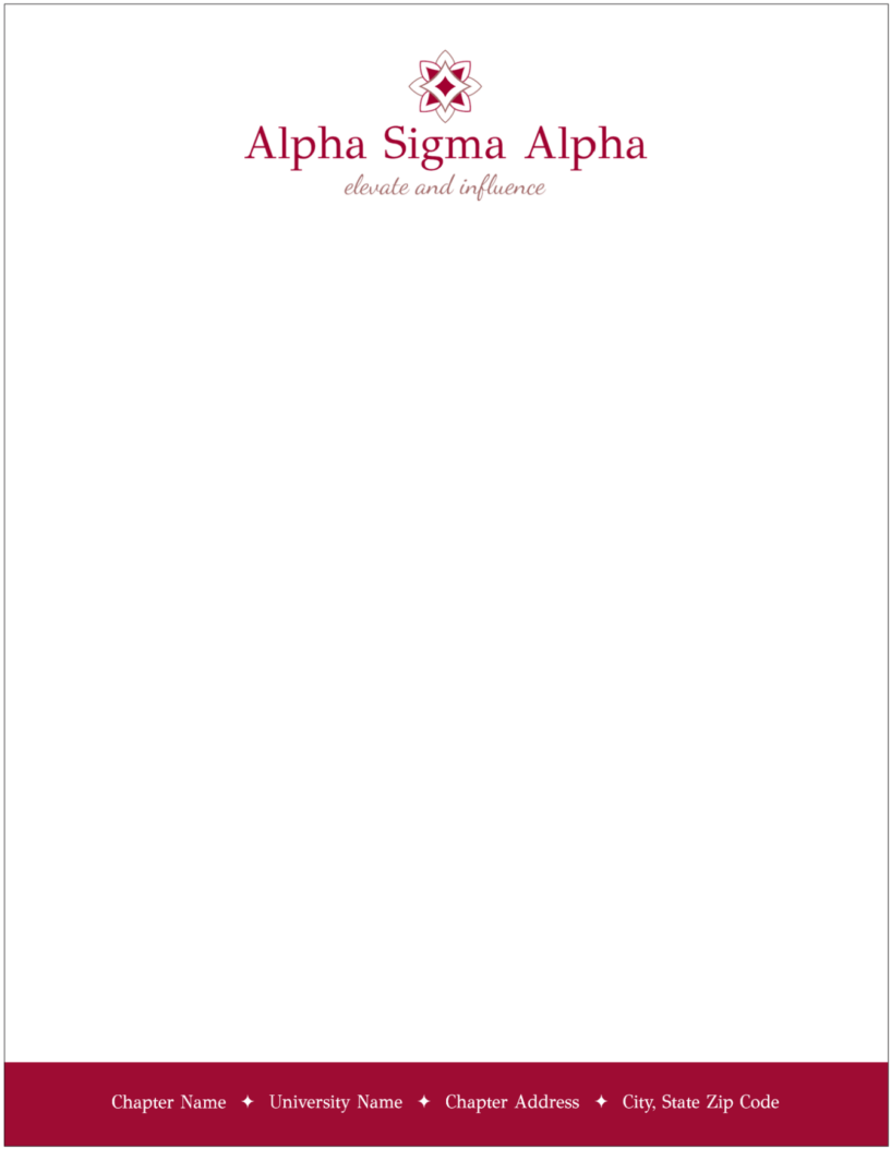 Official Letterhead Alpha Sigma Alpha | GreekStation